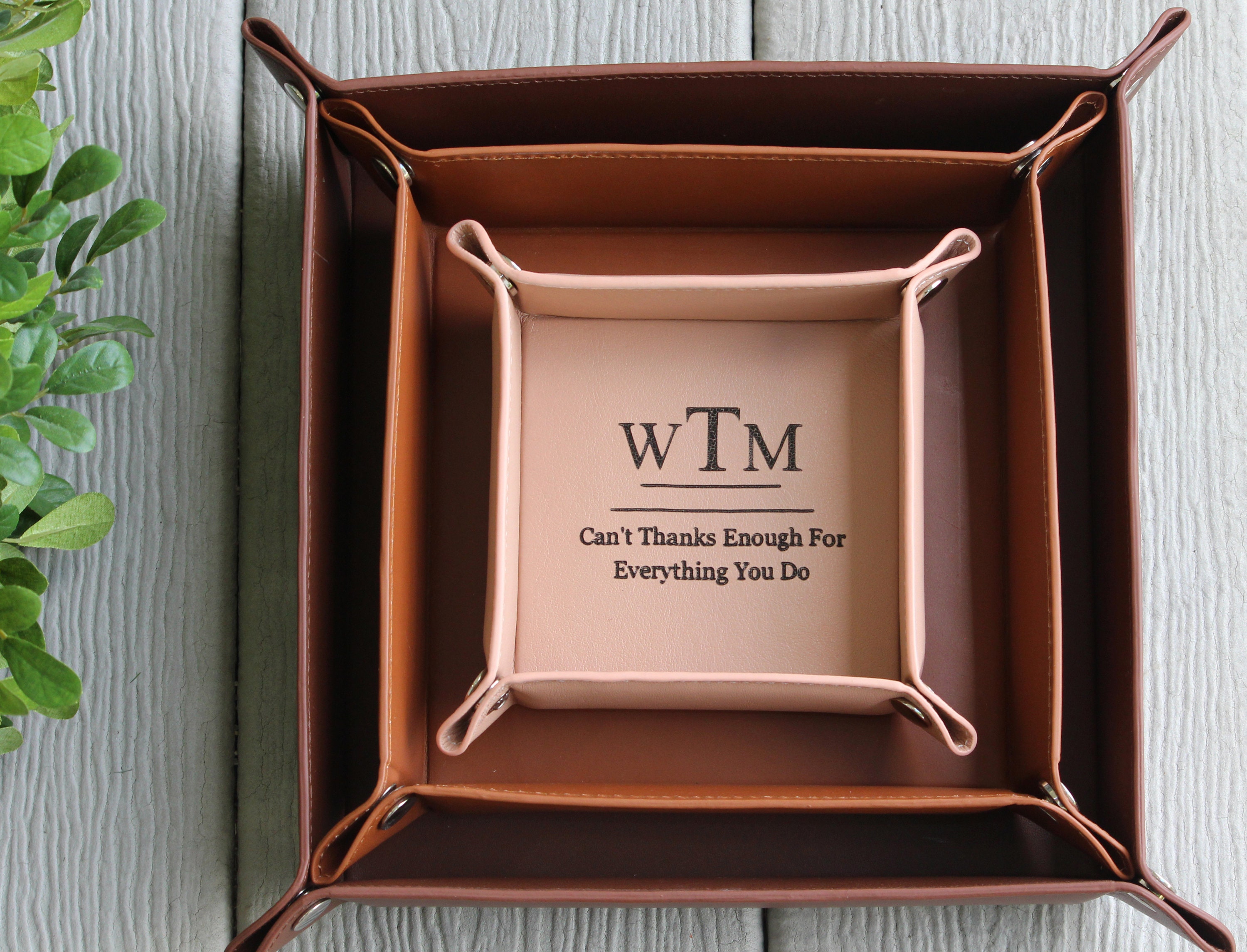 Personalized Leather Tray, Valet Tray, Customized Gift, Office Gift ...