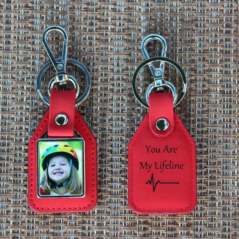 Personalized Keychain Double Sided Photo Keychain Drive Safe - Etsy