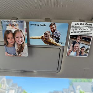 Personalized Sun Visor Picture Clip, Photo Car Metal Visor Clip, Father ...