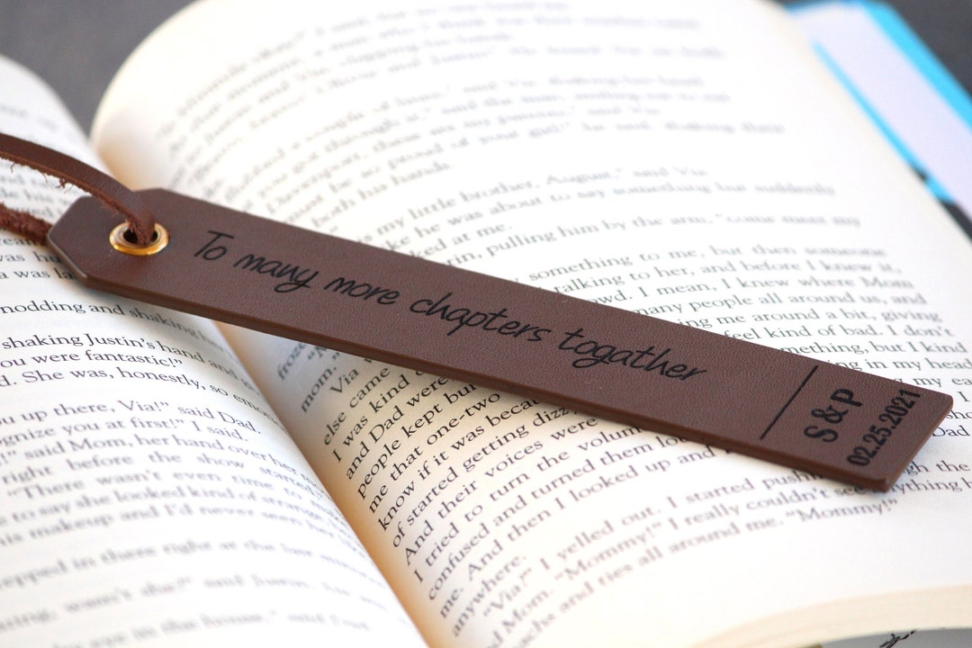 Father's Day Gift, Papa Gift, Personalized Leather Bookmark, 3 Year ...