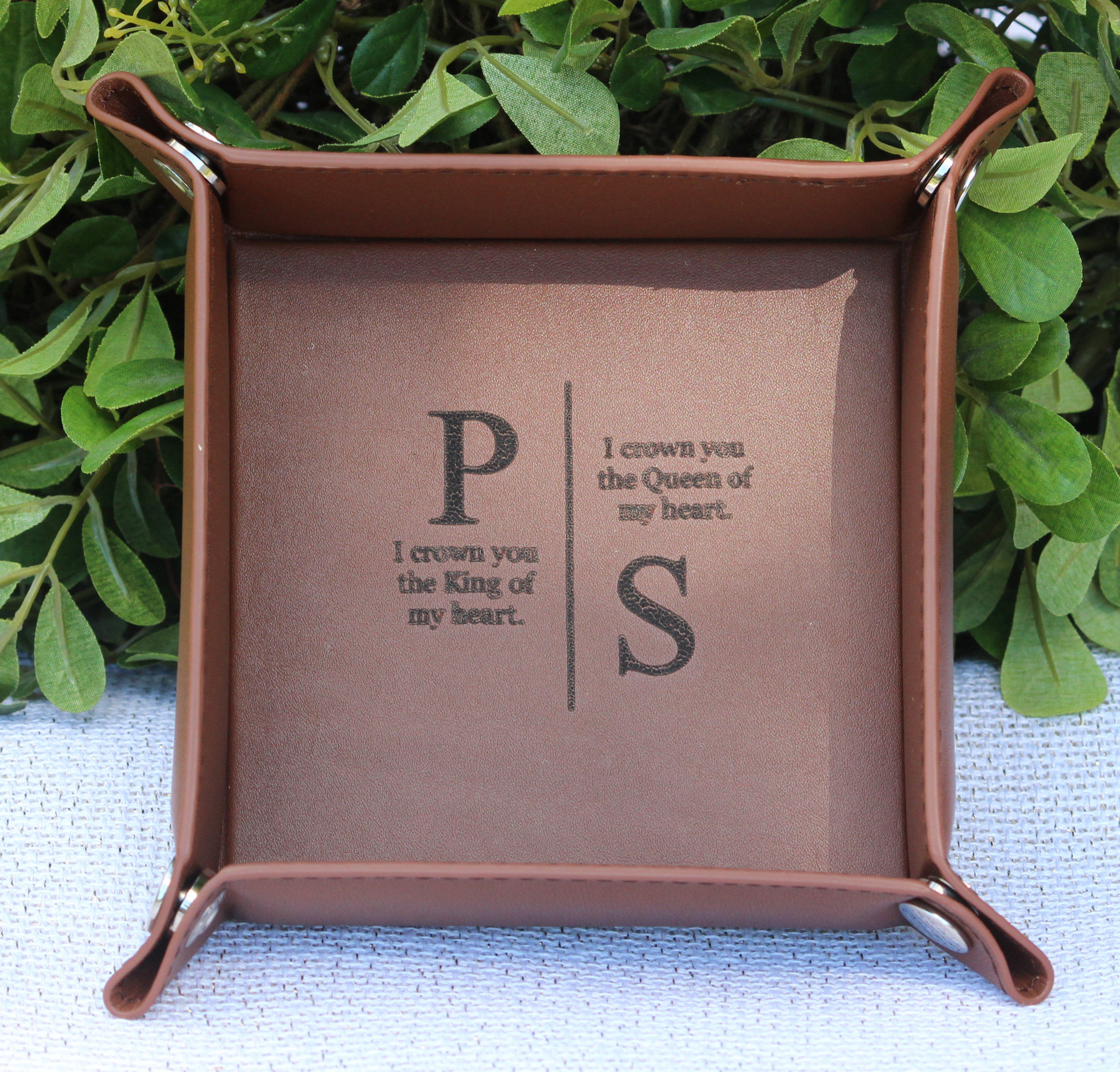 Personalized Leather Tray Valet Tray Customized Gift Office | Etsy