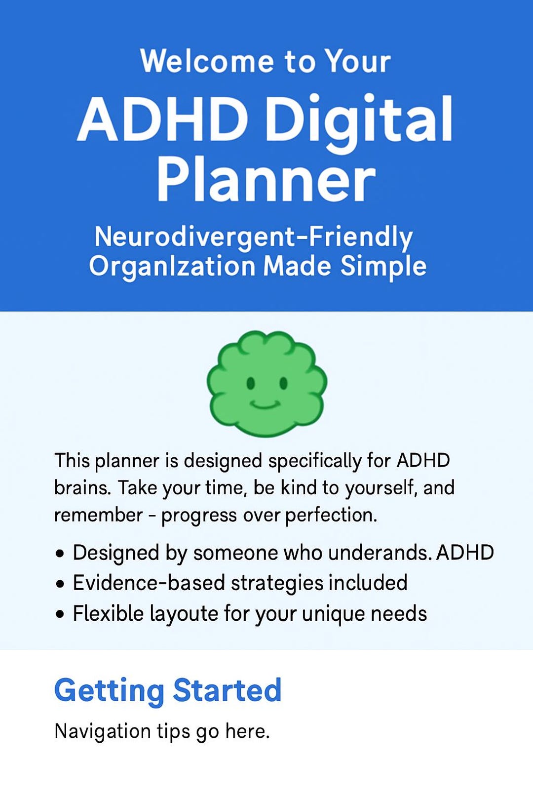 ADHD Digital Planner 2025 | Neurodivergent Friendly Organization ...