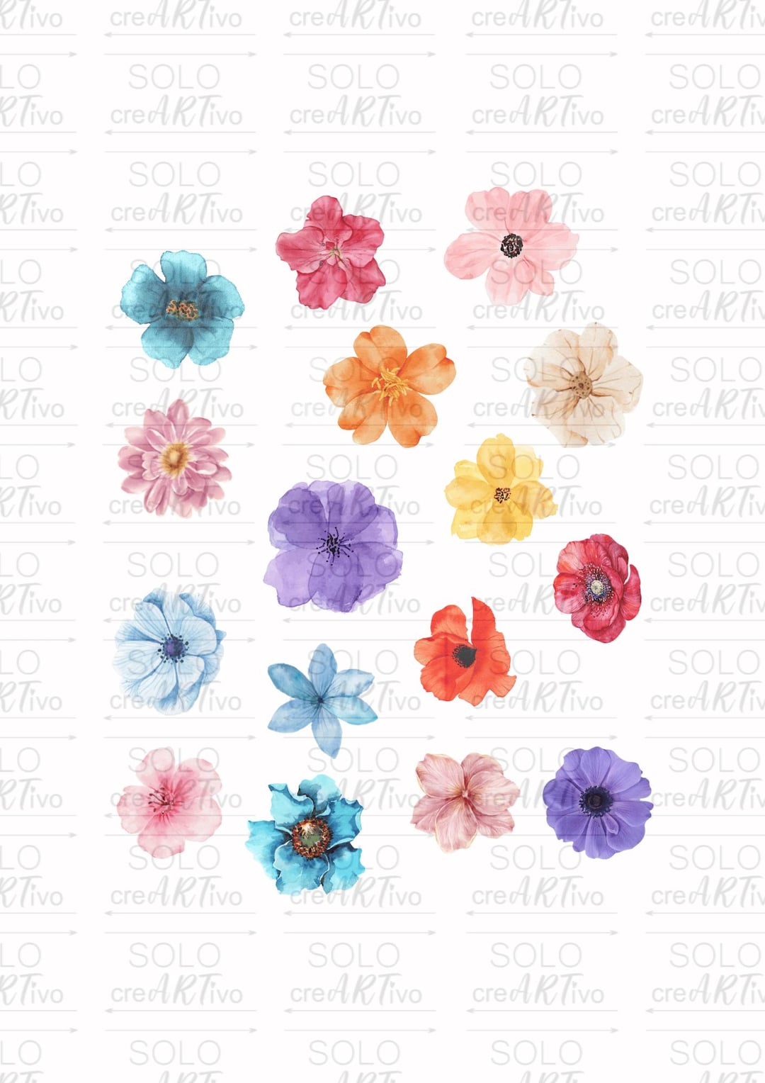 Rub Ons Mini Flowers M25 Borderless Rubons Stickers, Stickers for ...