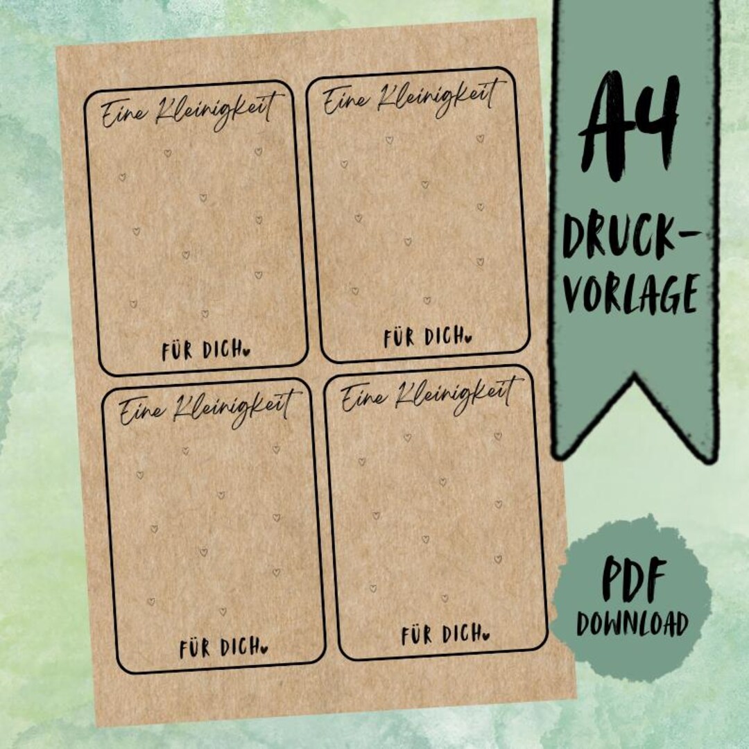 Printable Template A Little Something for You - DV09 - Last Minute, PDF ...