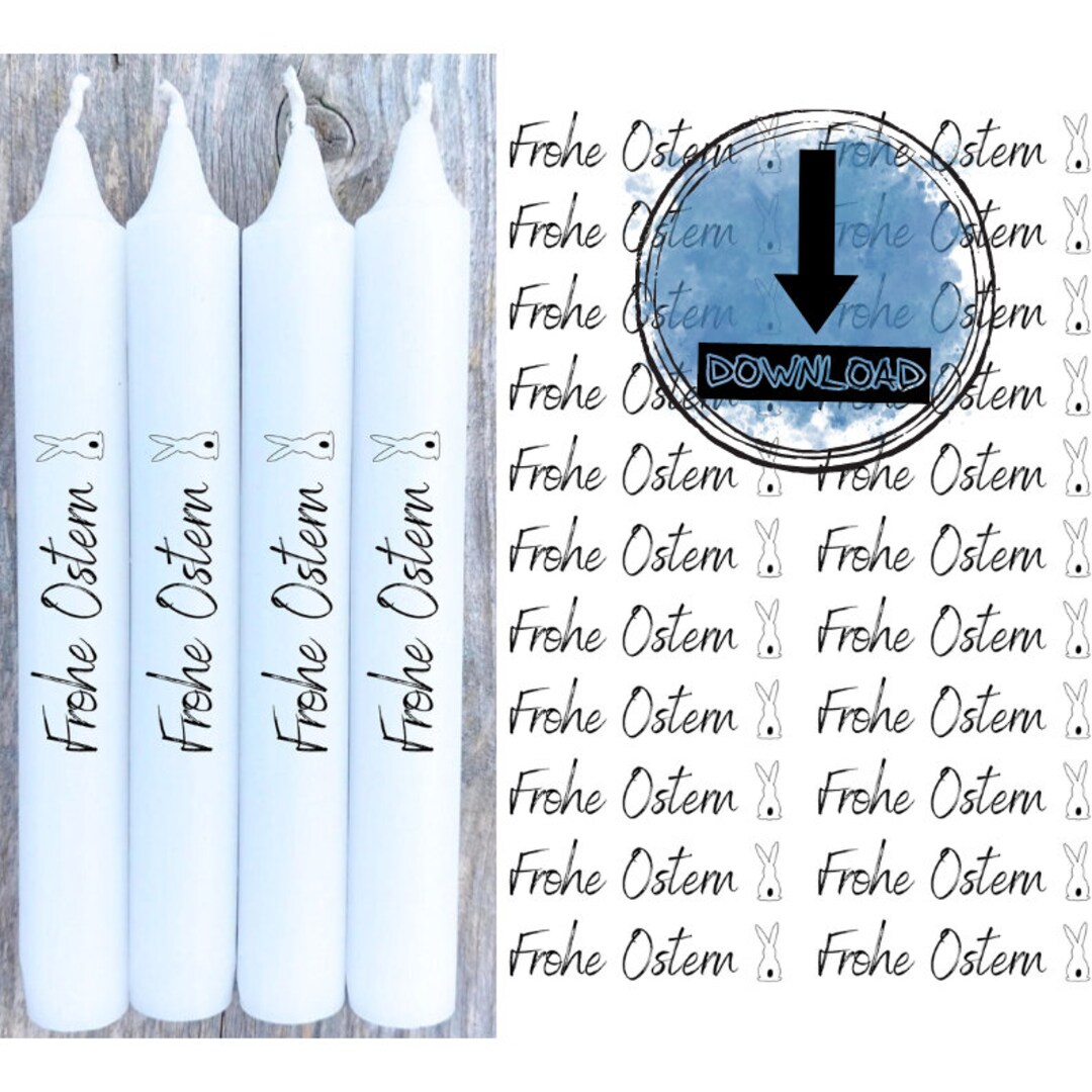 PDF Template Candle Tattoos Candle Tattoos - Happy Easter - 069 Easter ...