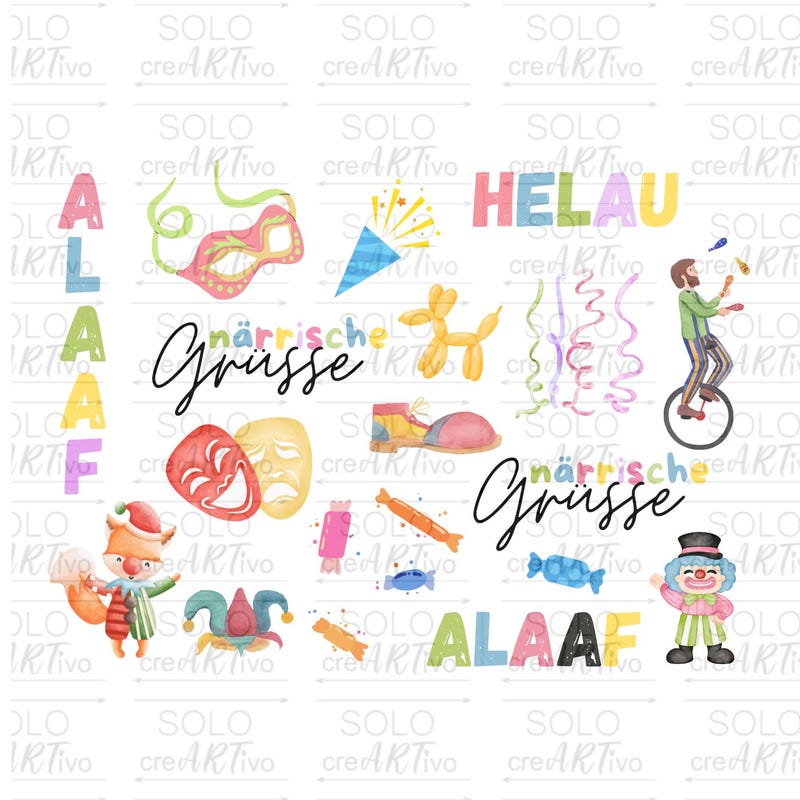 Karneval fasching sticker - Etsy.de