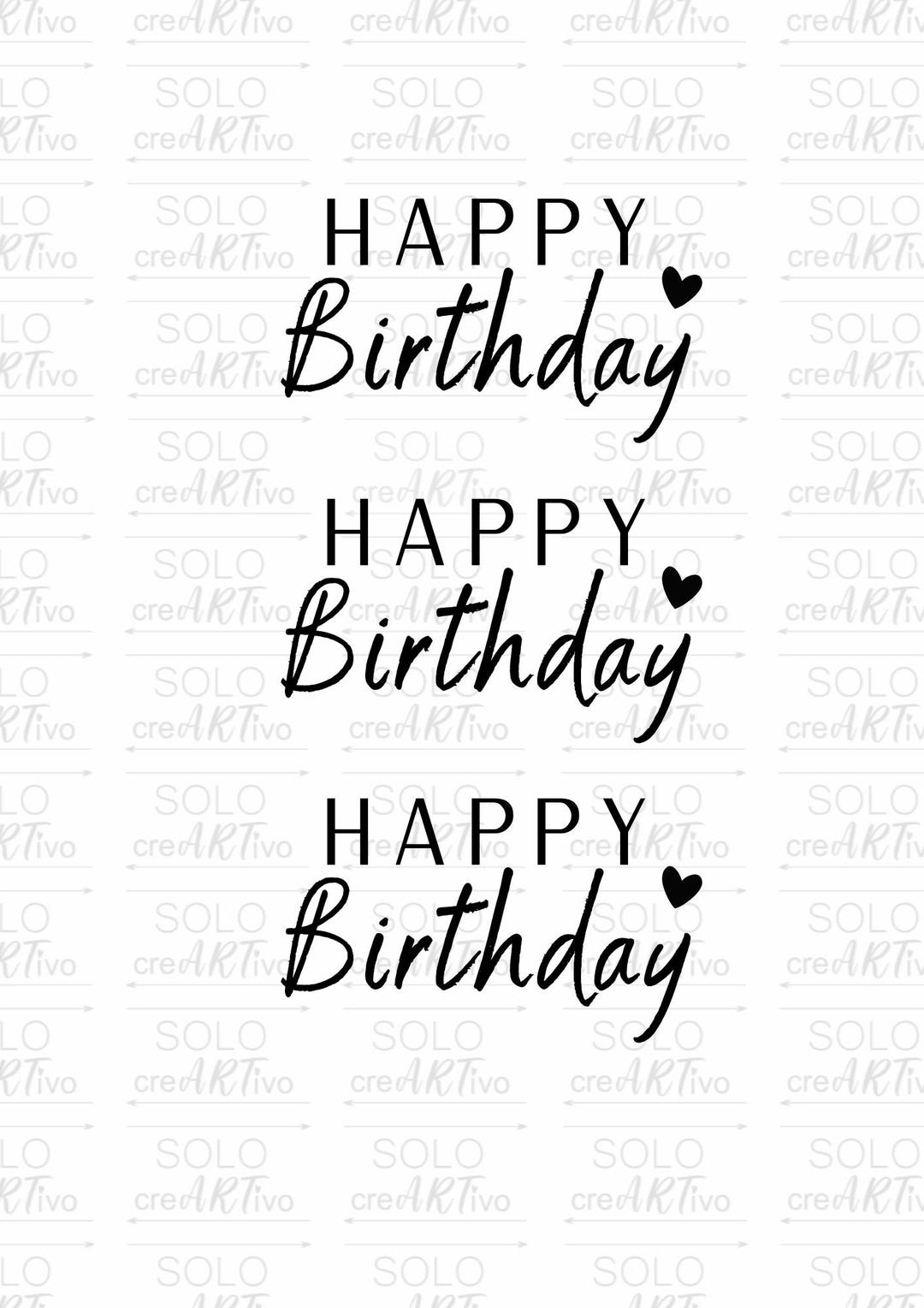 6x Rub Ons Happy Birthday E113 - Borderless Rub-on Stickers, Raysin ...