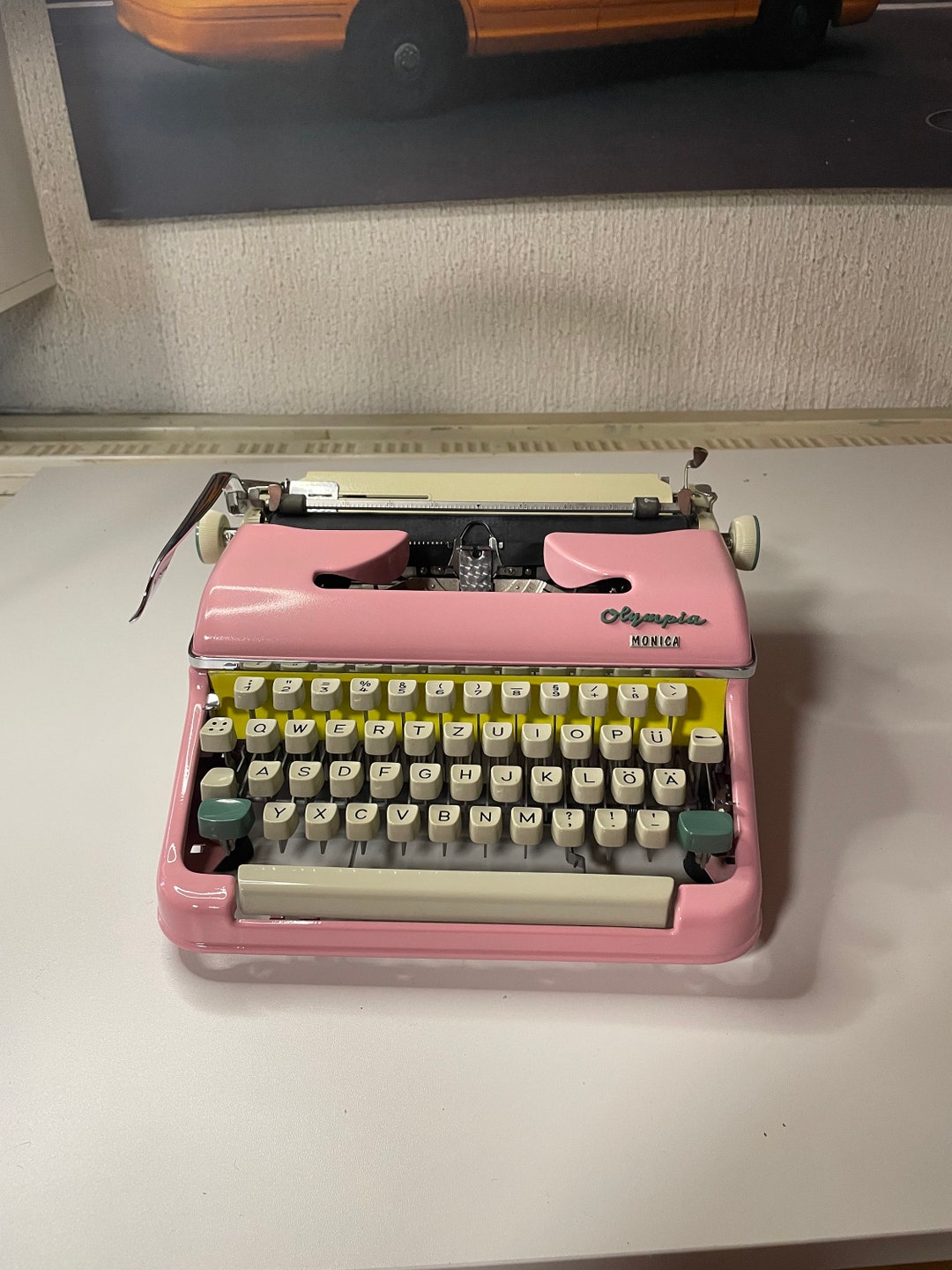 Olympia Monica Typewriter Pink, Working Typewriter Vintage, Light Pink ...