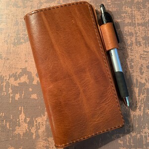 Daytimer Calendar Genuine Leather Cover Case With Pen Pencil - Etsy