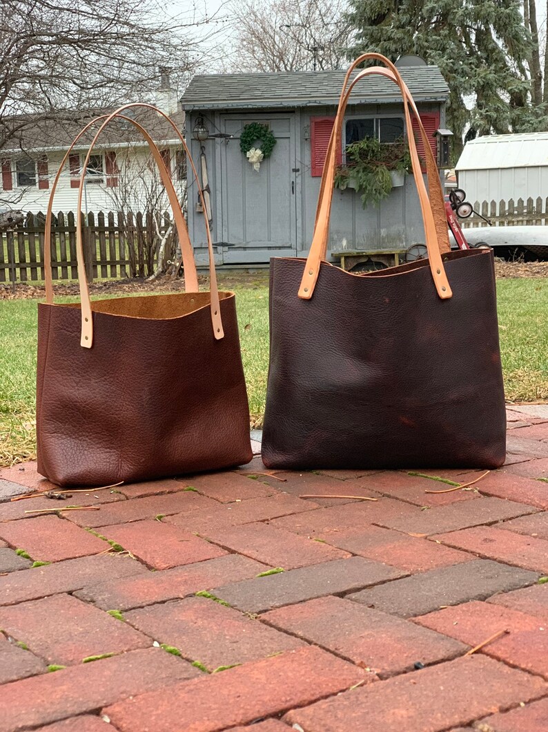 Lisakay Tote Bags Genuine Leather Size Medium and Large - Etsy