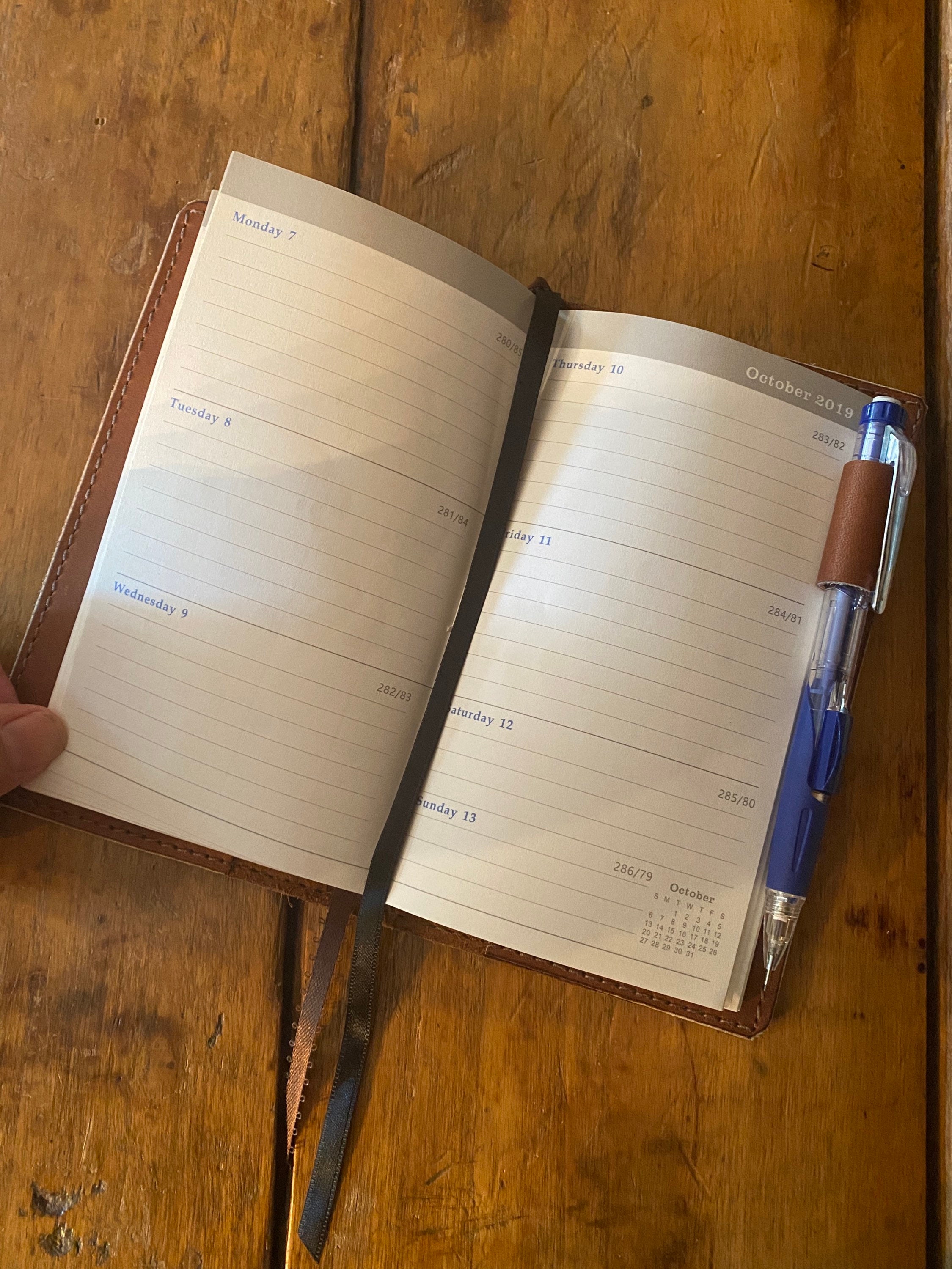 Daytimer Calendar Genuine Leather Cover Case With Optional - Etsy