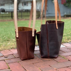 Lisakay Tote Bags Genuine Leather Size Medium and Large - Etsy