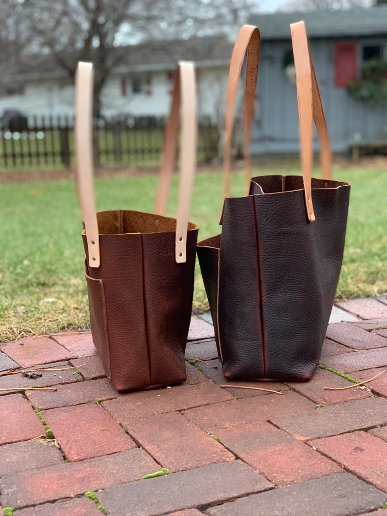 Lisakay Tote Bags Genuine Leather Size Medium and Large - Etsy