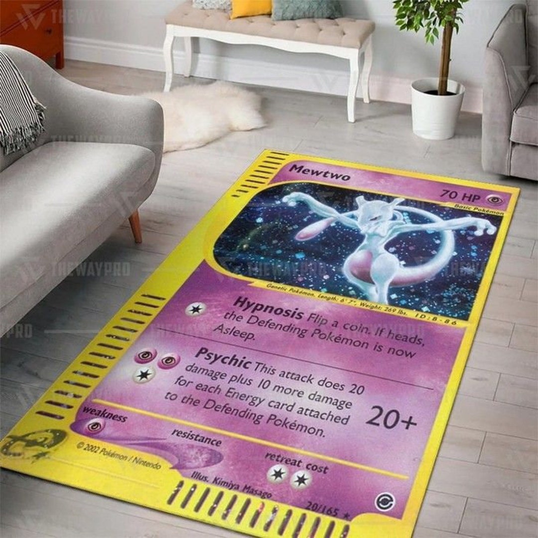Mewtwo Expedition Pokemon Anime Area Living Room Rugs No198 - Etsy