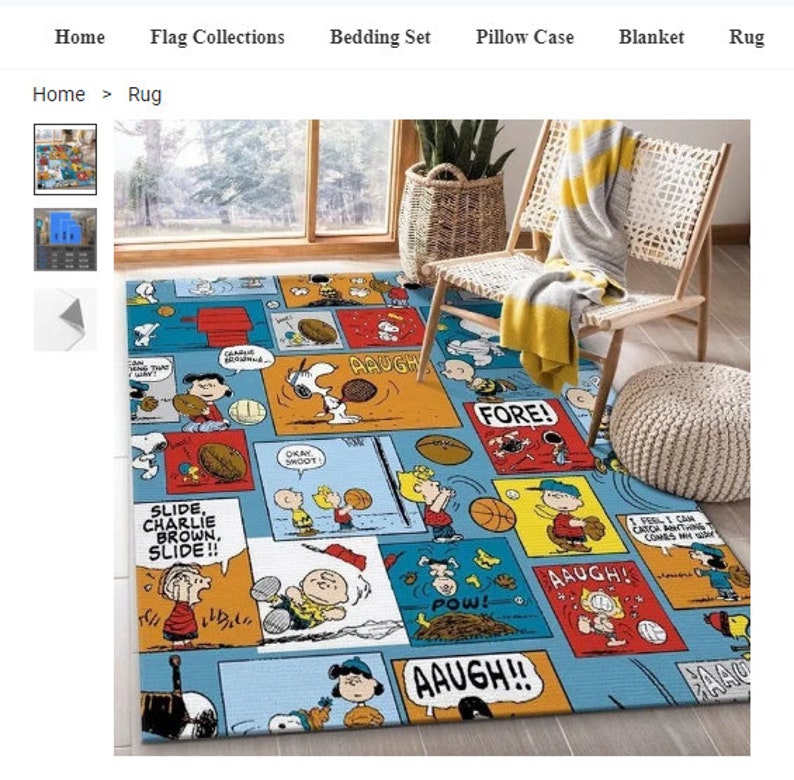 Snoopy Rug Living Room Floor Decor RGS1058 - Etsy