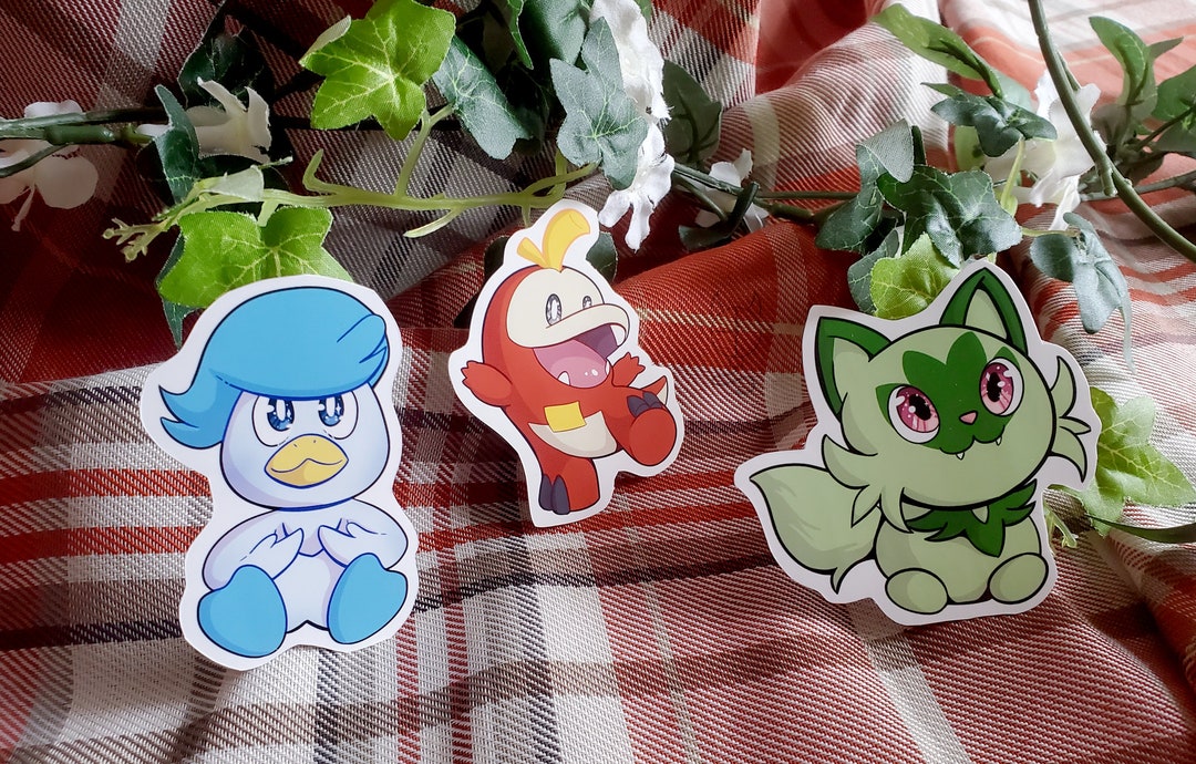 Pokemon Violet/scarlet Starter Sticker Pack - Etsy