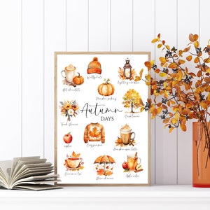 Autumn Print. Autumnal Decor Poster. Autumn Vibes. Seasonal Prints ...