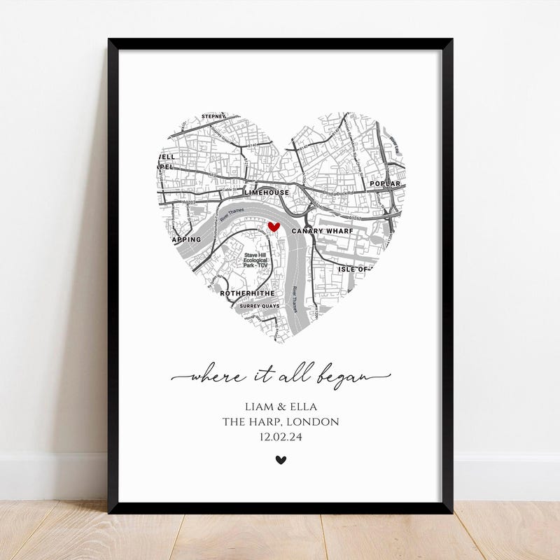 Anniversary Map - Etsy UK