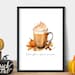 Pumpkin Spice Season Print. Autumn Kitchen Decor. Pumpkin Coffee Latte ...