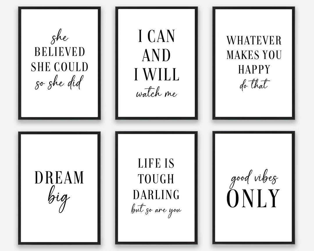 Inspirational Positive Motivational Prints, Female / Women Empowerment ...