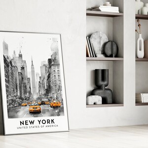 Custom City Landmarks Prints Black & White, Travel Destination Posters ...
