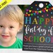 Editable Happy First Day of School Tags Back to School Labels - Etsy