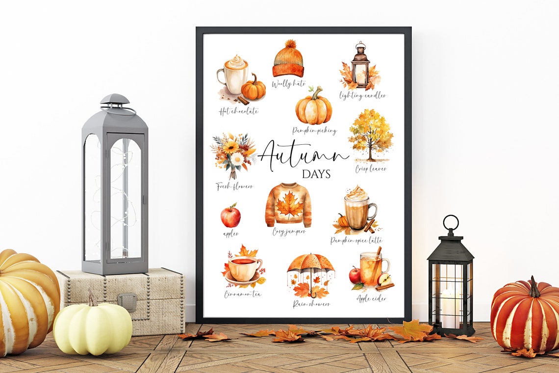 Autumn Print. Autumnal Decor Poster. Autumn Vibes. Seasonal Prints ...