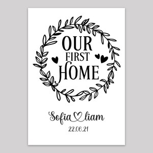 Personalised Our First Home Print, New Home Gift, Housewarming Gift ...