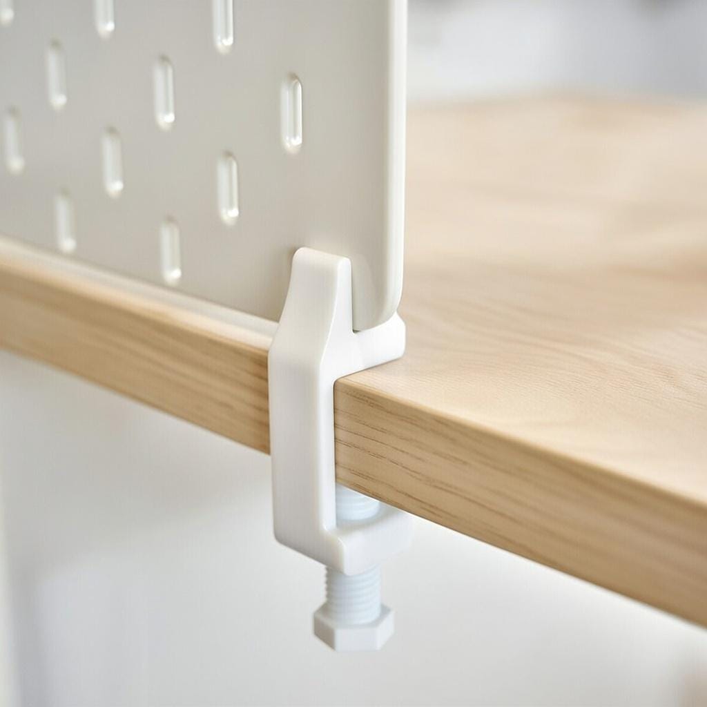 Pegboard Desk Clamps - Suitable for IKEA SKADIS Pegboards - No Drill ...