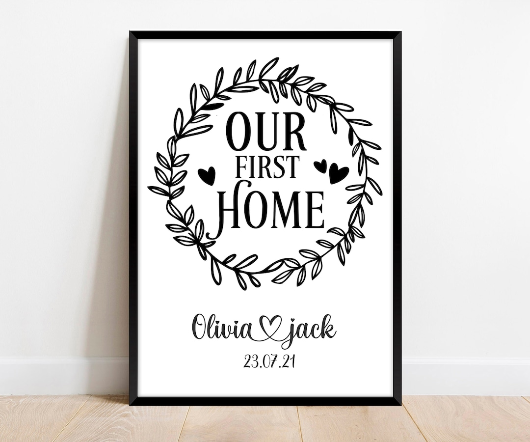 Personalised Our First Home Print, New Home Gift, Housewarming Gift ...