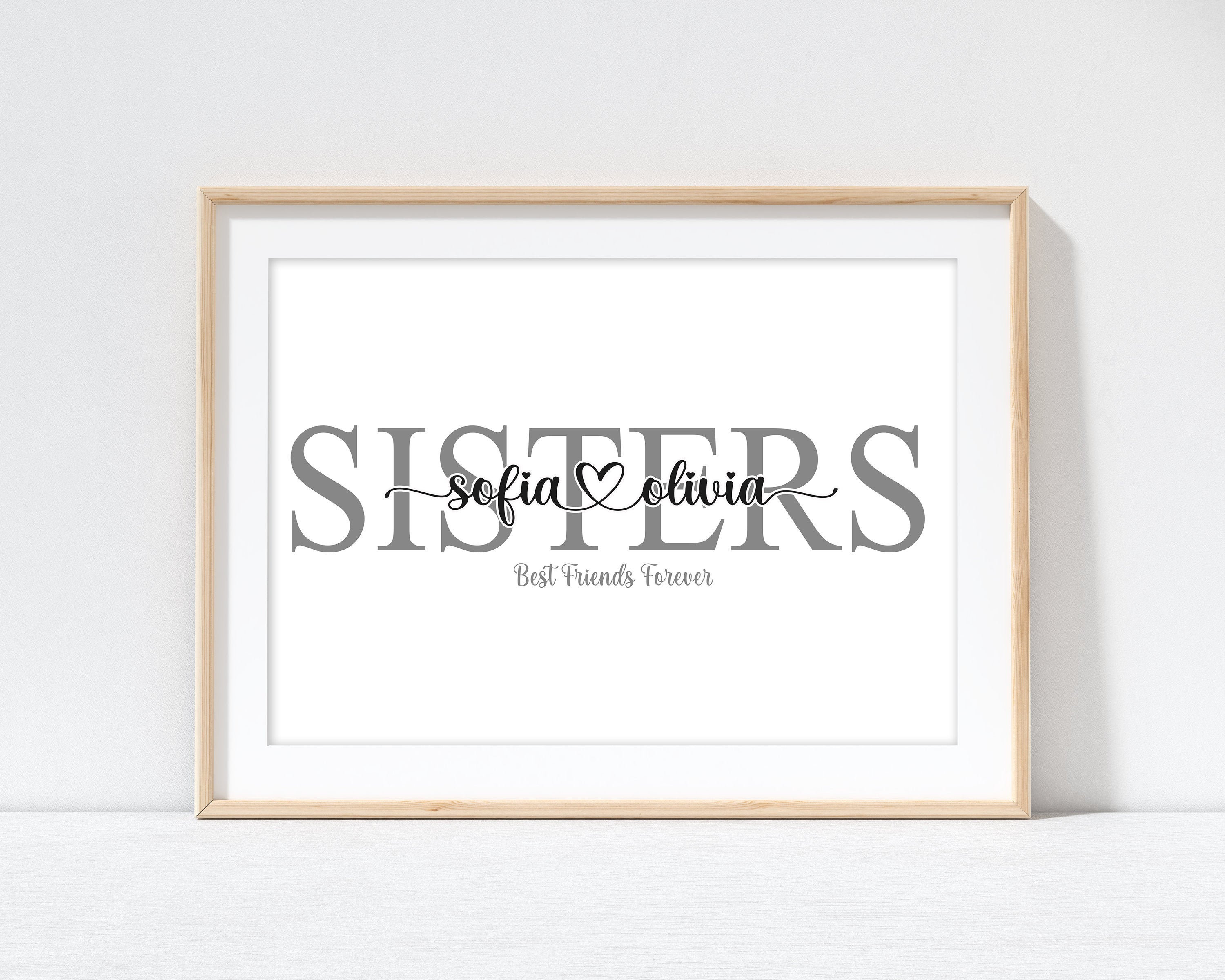 Personalised Sister Gifts for Her, A4 Sister Print - Ideal Sister ...