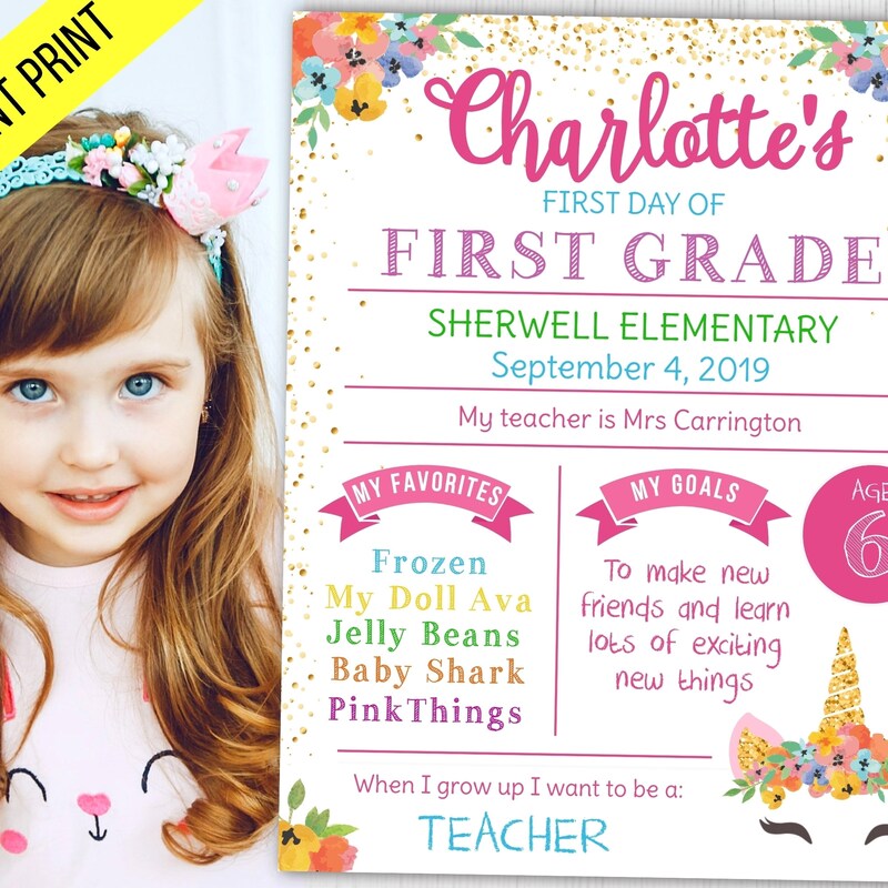 Editable School Sign - Etsy