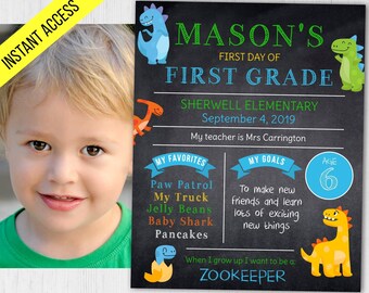 EDITABLE First Day of School Photo Prop Unicorn, School Sign ANY GRADE ...