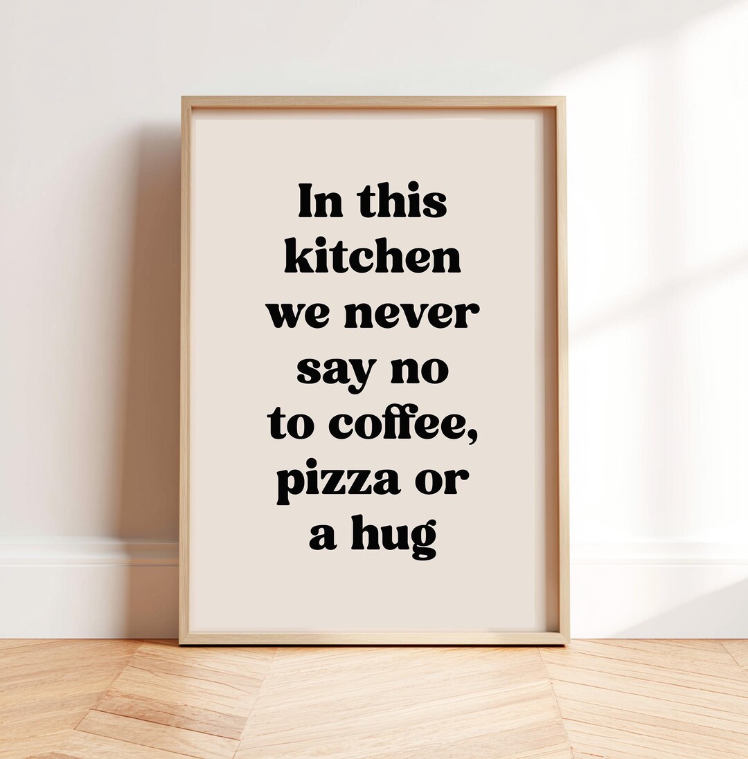 Funny Kitchen Print. Retro Coffee Poster. in This Kitchen Wall Art ...