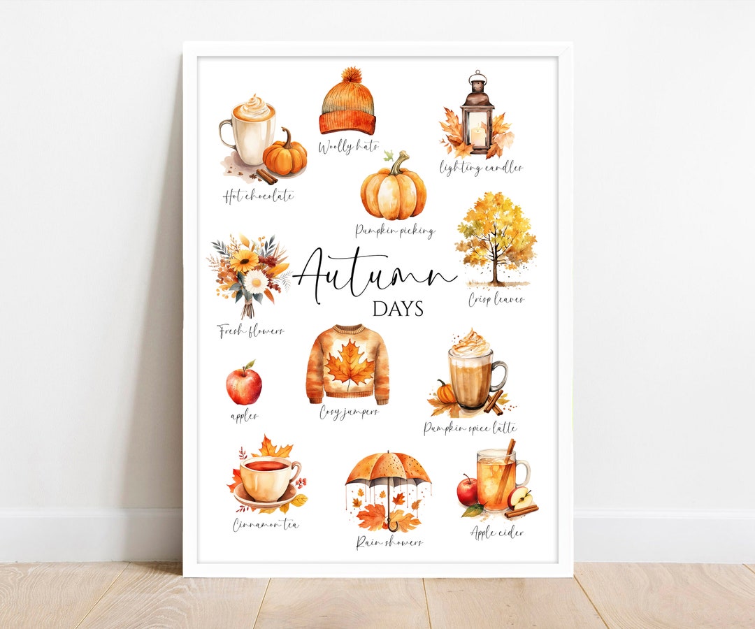 Autumn Print. Autumnal Decor Poster. Autumn Vibes. Seasonal Prints ...