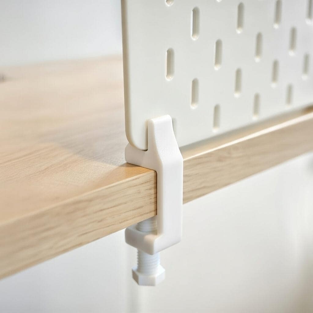 Pegboard Desk Clamps - Suitable for IKEA SKADIS Pegboards - No Drill ...