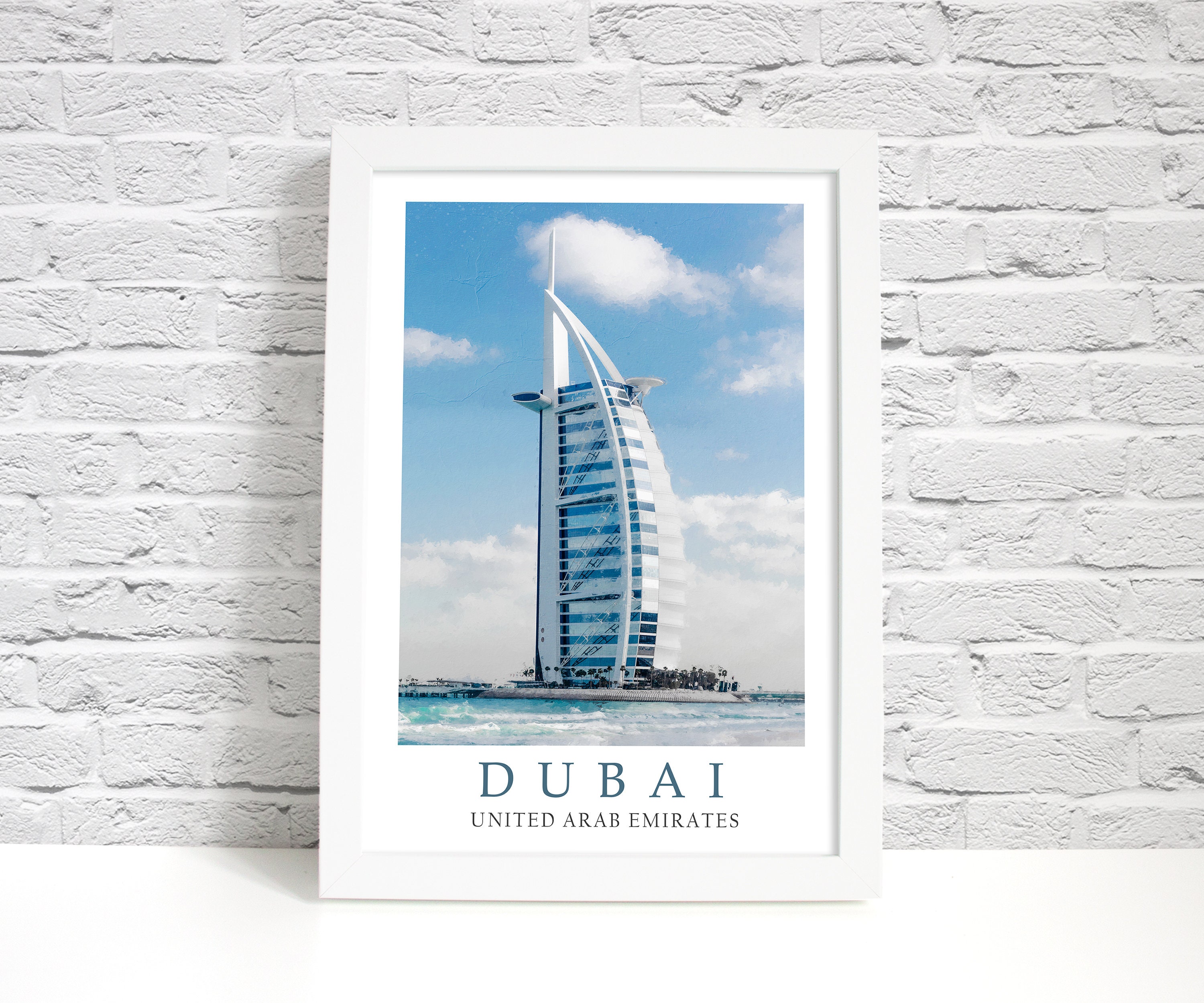 Dubai Print Dubai Travel Poster United Arab Emirates | Etsy