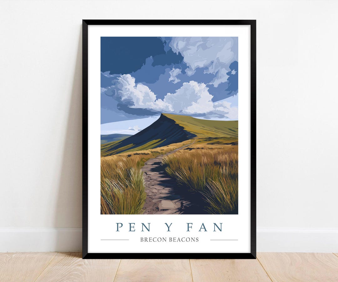 Pen Y Fan Brecon Beacons Travel Poster Print - Fan Dance Wall Art - Etsy