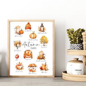 Autumn Print. Autumnal Decor Poster. Autumn Vibes. Seasonal Prints ...