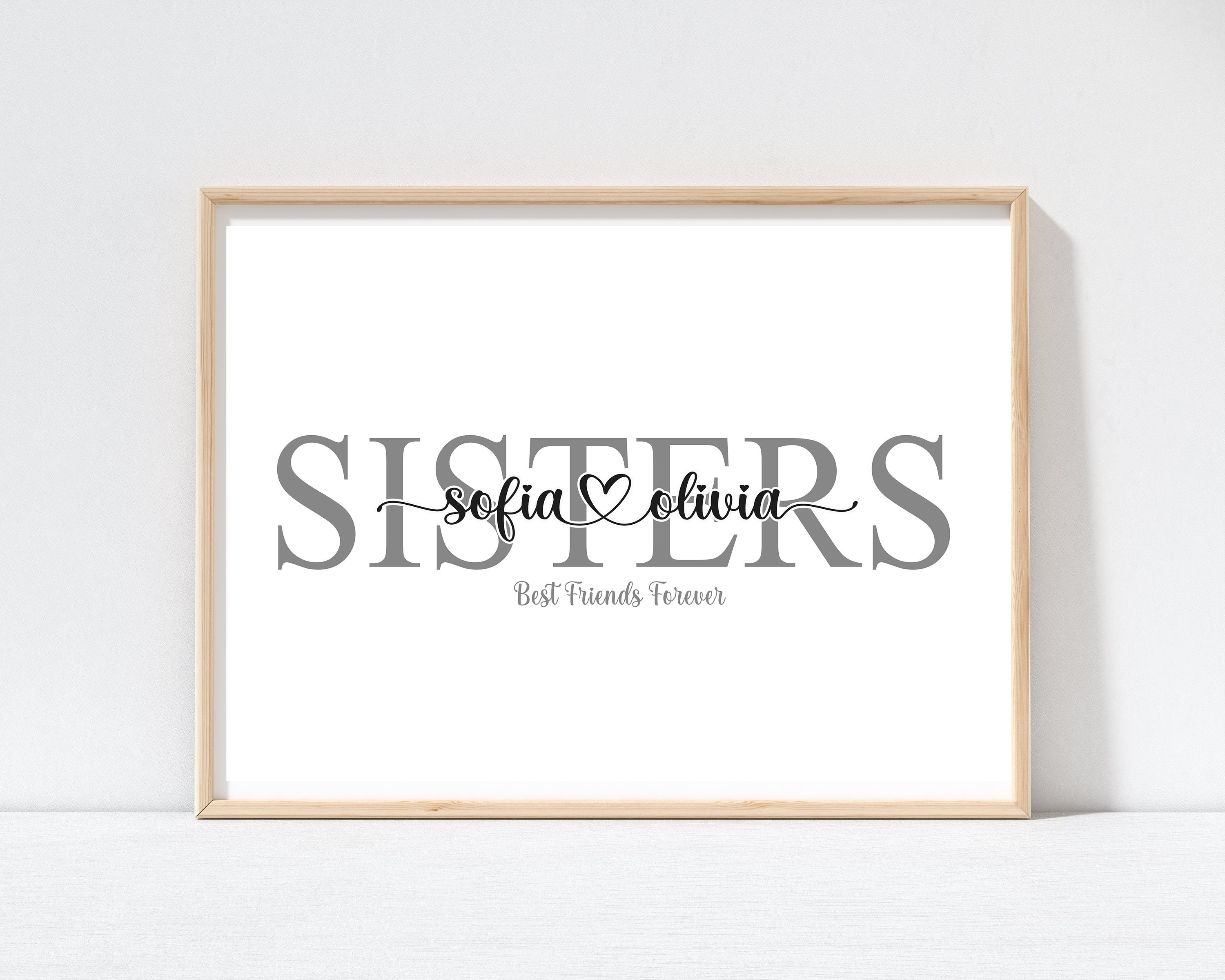Personalised Sister Gifts For Her A4 Sister Print Ideal | Etsy