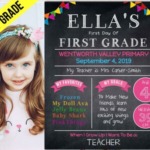 EDITABLE Back to School Photo Prop, 1st Day of School Sign ...