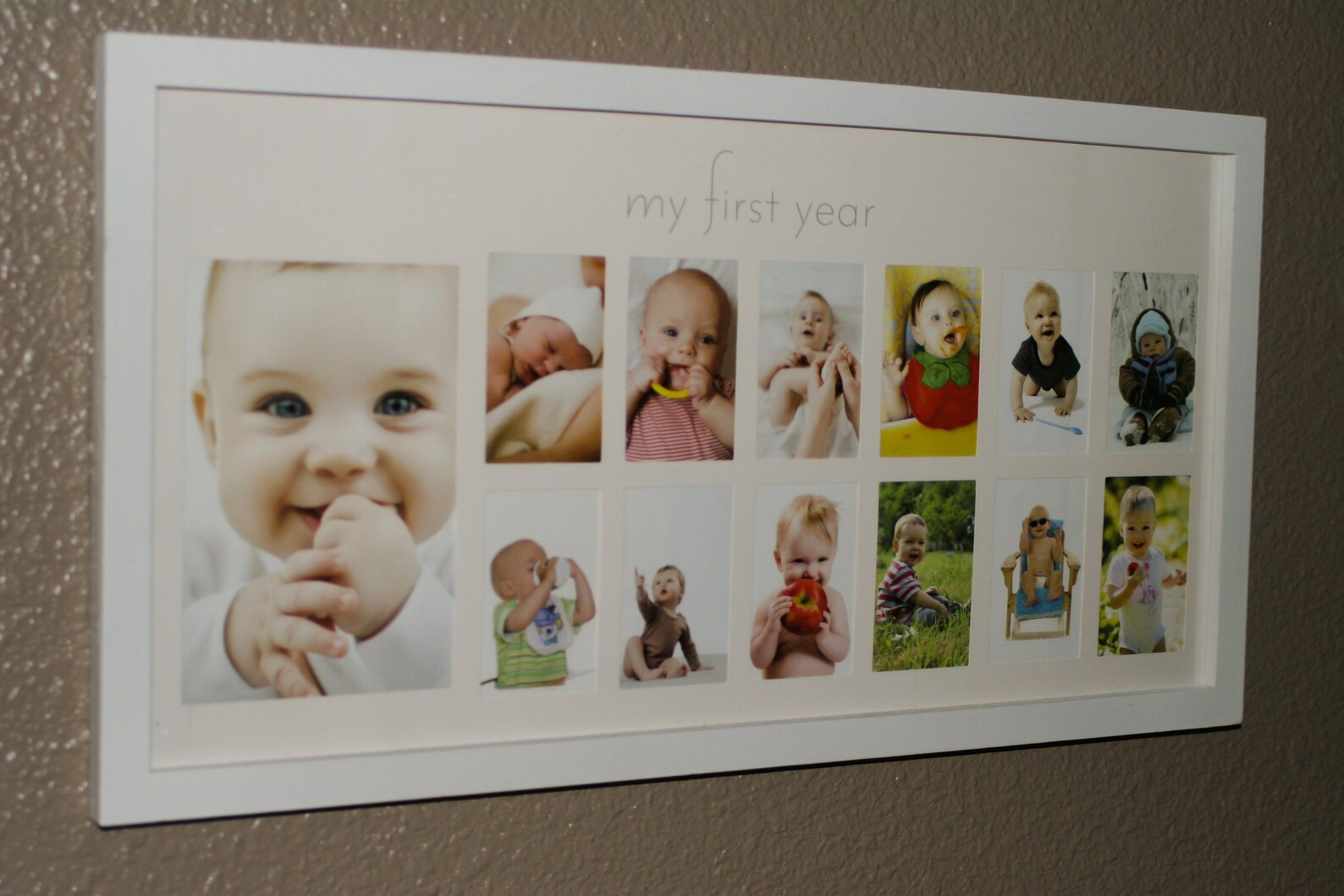 Baby's First Year Frame in Elegant Natural Wood My First Year Baby ...