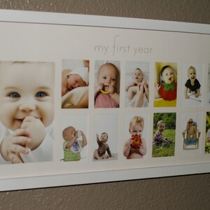 Baby's First Year Frame in Elegant Natural Wood My First Year Baby ...