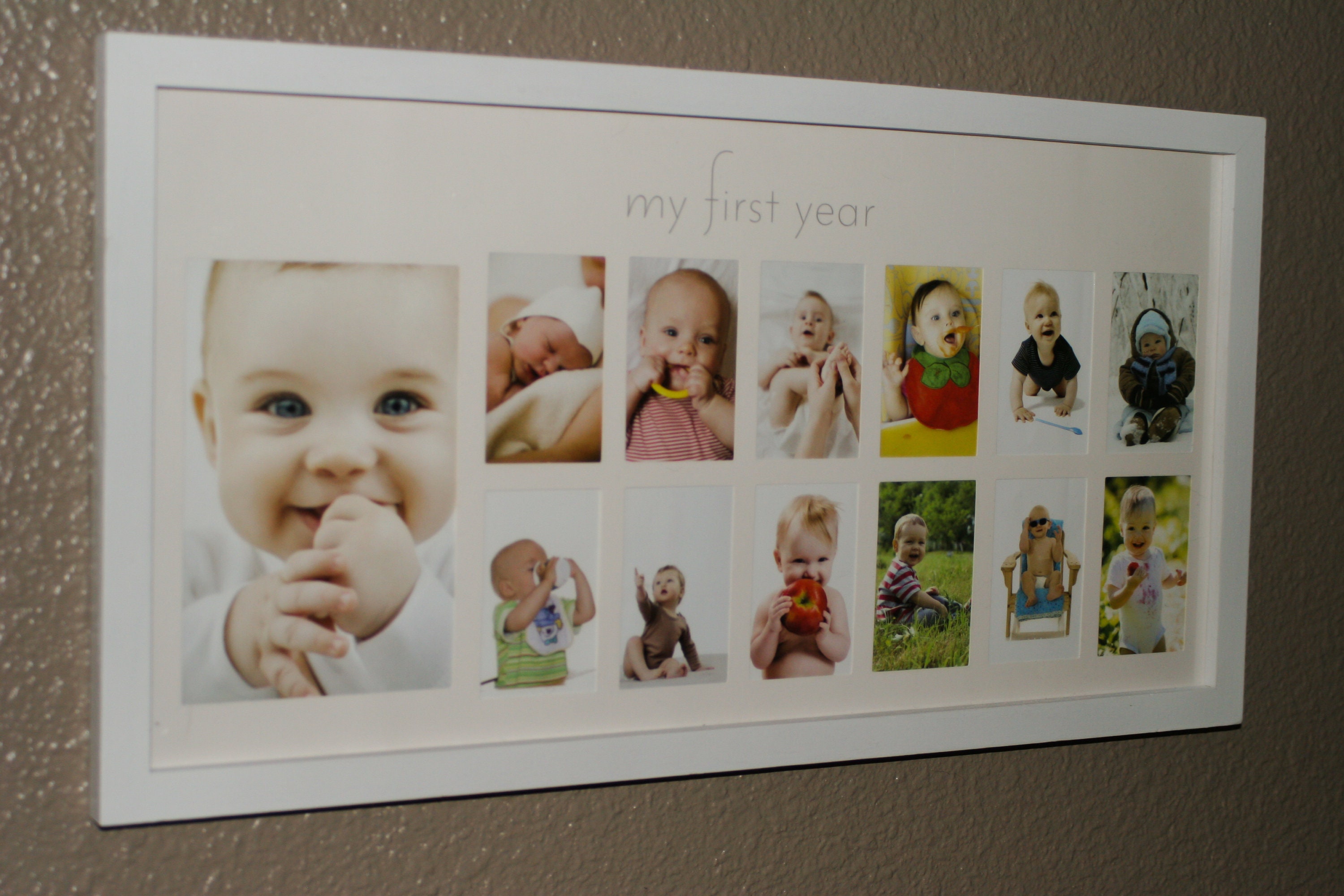 Baby's First Year Frame in Elegant Natural Wood My First Year Baby ...
