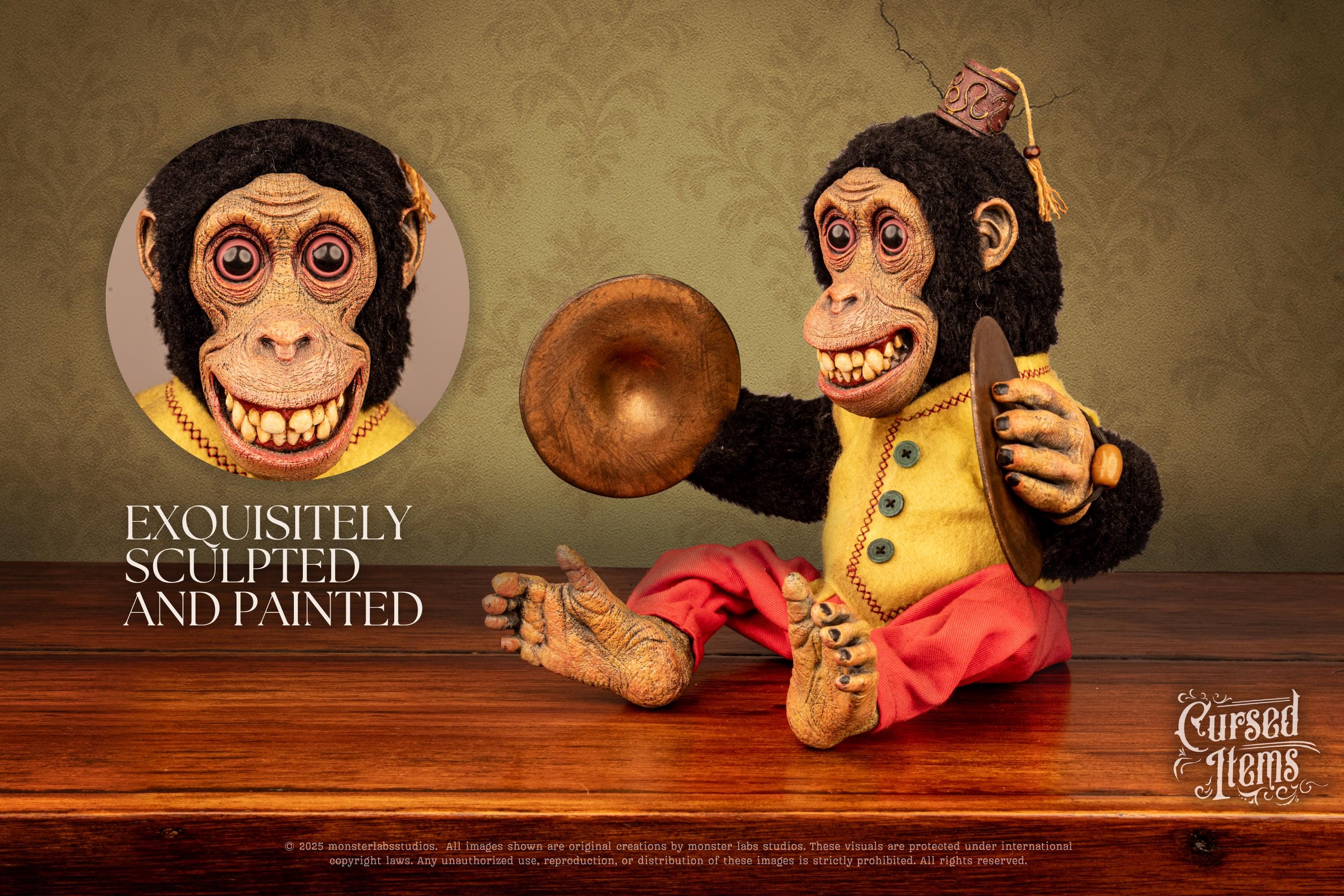 Haunted Jolly Chimp Monkey Doll: Horror Toy Prop. - Etsy UK