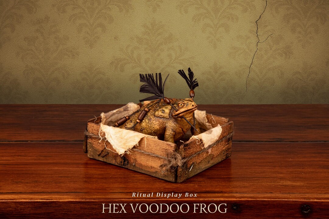 Hex Voodoo Frog – Ritual Toad Sculpture With Pins - Etsy