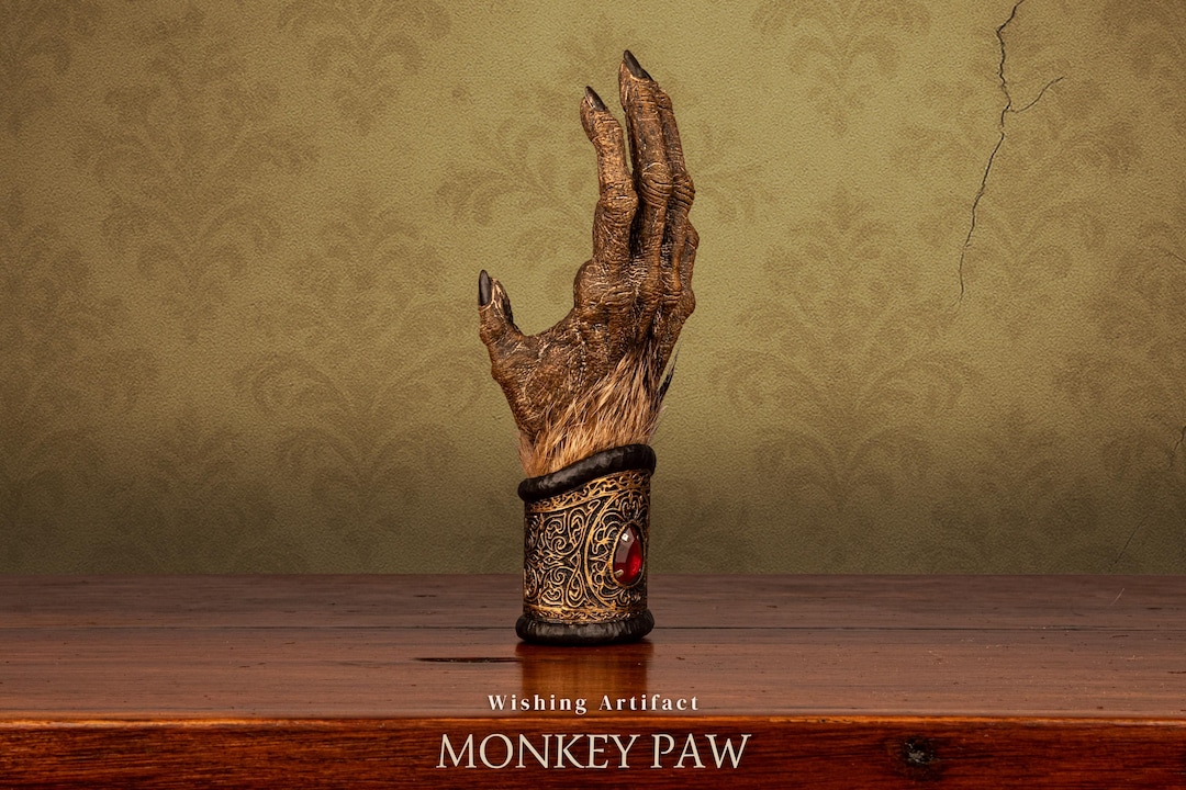 Monkey Paw Relic – Cursed Artifact on Gothic Wishstone Base - Etsy