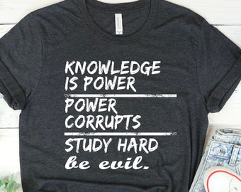 Knowledge is Power Shirt - Etsy