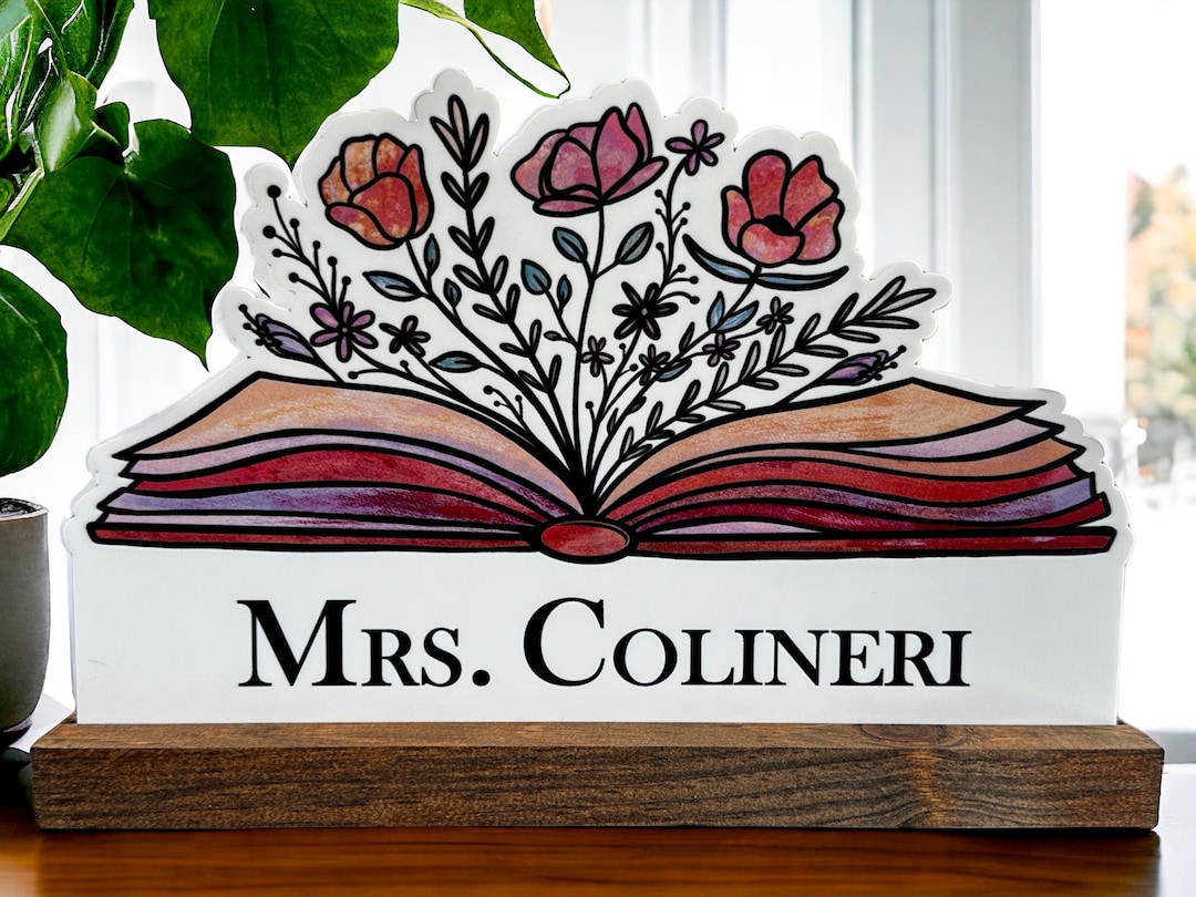 Desk Plaque Librarian Book Gift Teacher Gift - Etsy