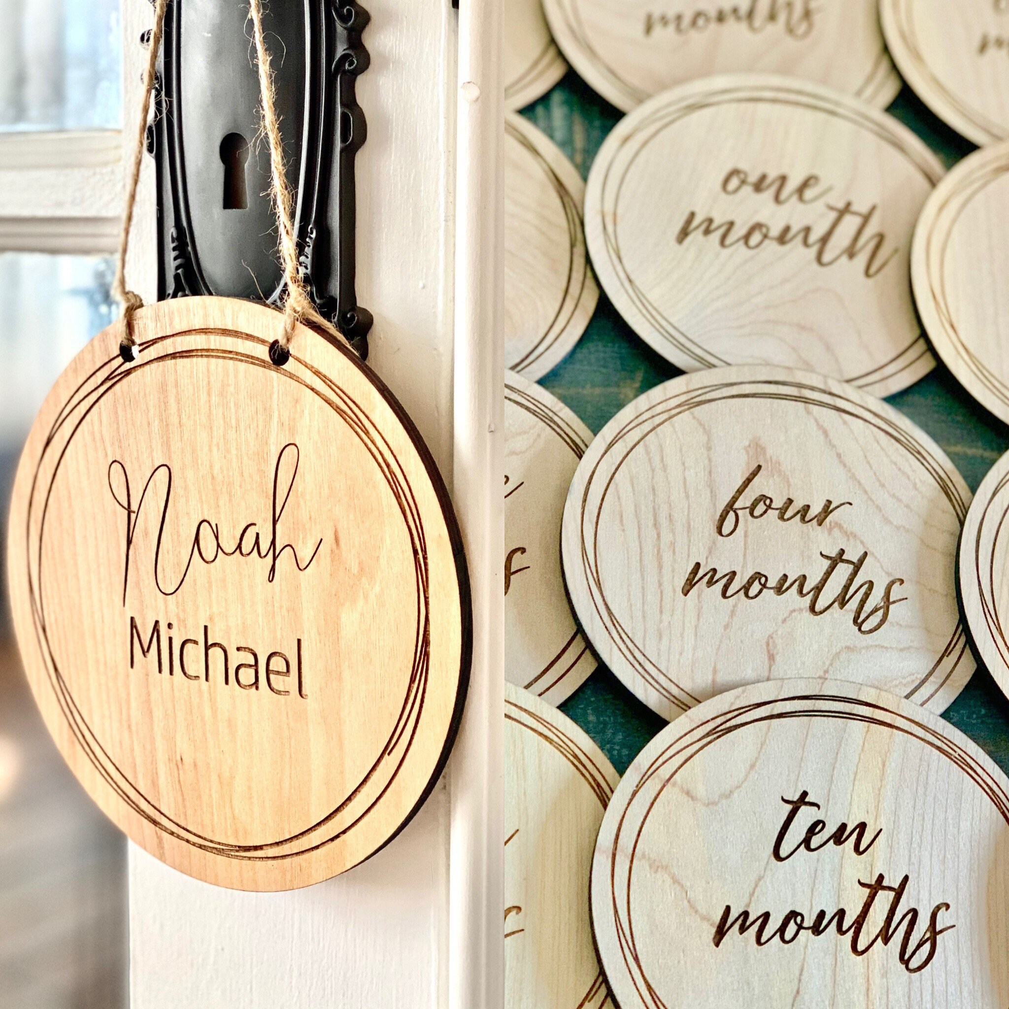 Baby Monthly Milestones Baby Photo Props Baby Photo Shoot - Etsy